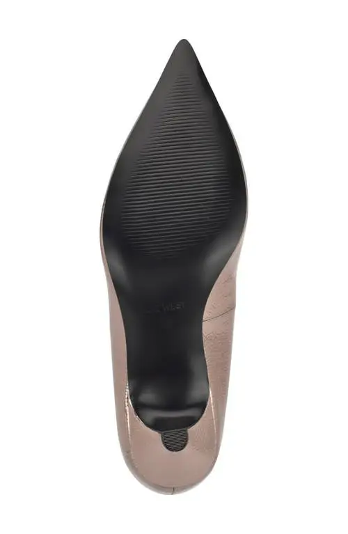 Nine West Sisko Pointed Toe Kitten Heel Pumps - Bronze