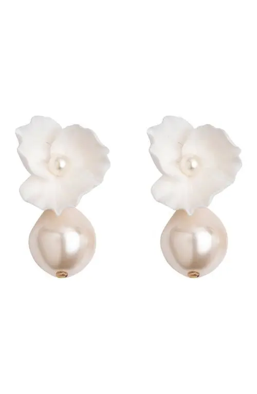 JENNIFER BEHR Clarabel Drop Earrings - Cream