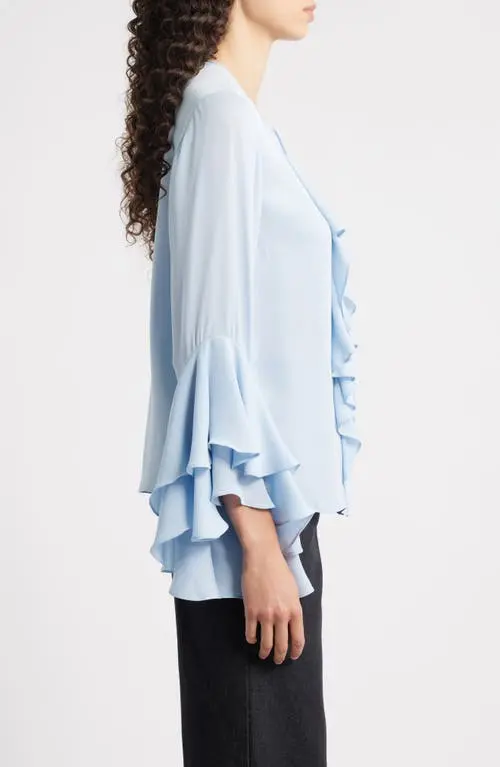 Kobi Halperin Cascading Ruffle Silk Shirt