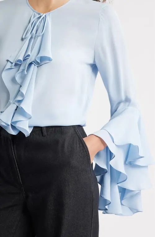 Kobi Halperin Cascading Ruffle Silk Shirt
