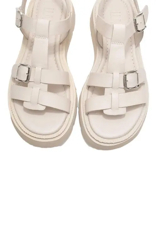 FOREVER & ALWAYS SHOES Melvin Leather Sandals - Beige Leather