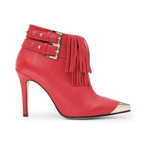 TIANNIA BARNES Jazzy Booties - Red Nappa