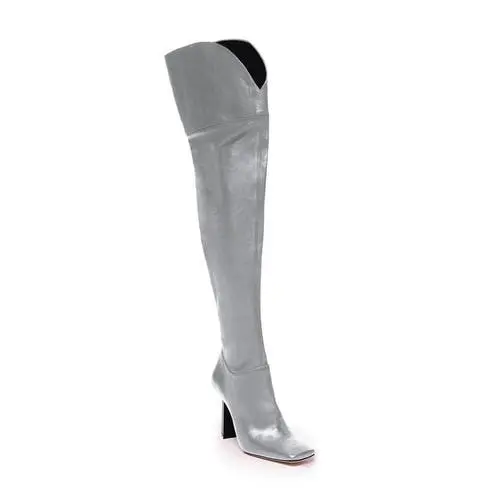 TIANNIA BARNES Cullinan Over-the-knee Boots - Metallic Silver