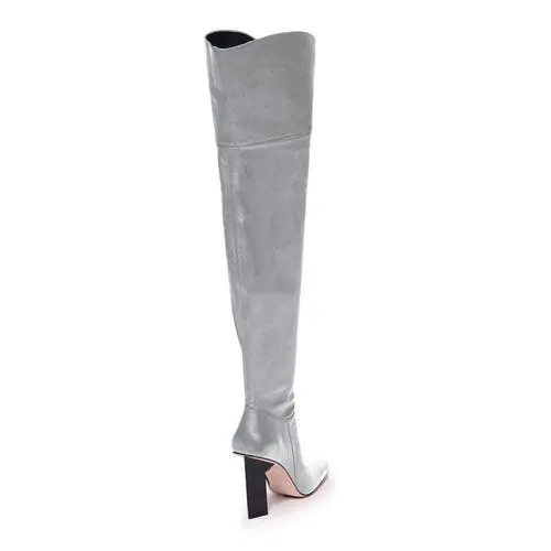 TIANNIA BARNES Cullinan Over-the-knee Boots - Metallic Silver