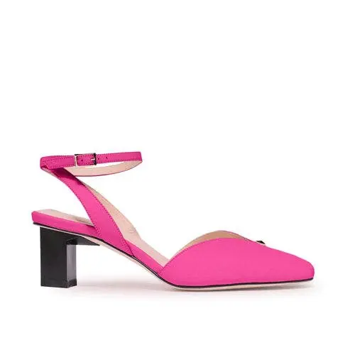 TIANNIA BARNES Hope Ankle Strap Heels - Fuschia/pink