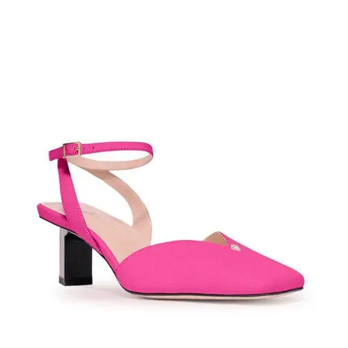 TIANNIA BARNES Hope Ankle Strap Heels - Fuschia/pink