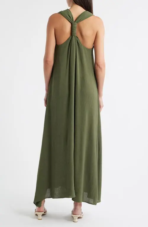 Halogen Twist Back Sleeveless Maxi Dress