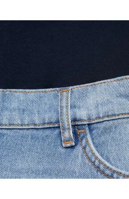 Mango Over-the-bump Straight Leg Maternity Jeans - Medium Blue
