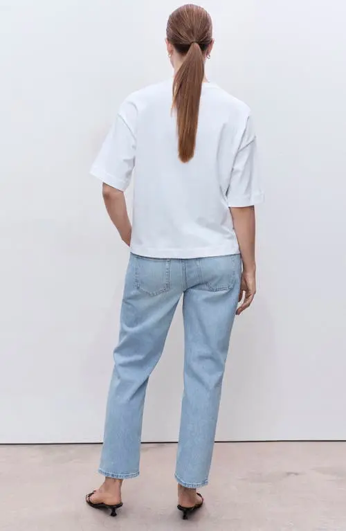 Mango Over-the-bump Straight Leg Maternity Jeans - Medium Blue