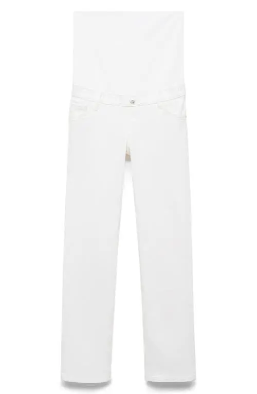 Mango Over-the-bump Straight Leg Maternity Jeans - White