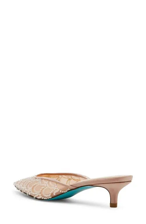 Betsey Johnson Ellis Sequin Mule - Beige