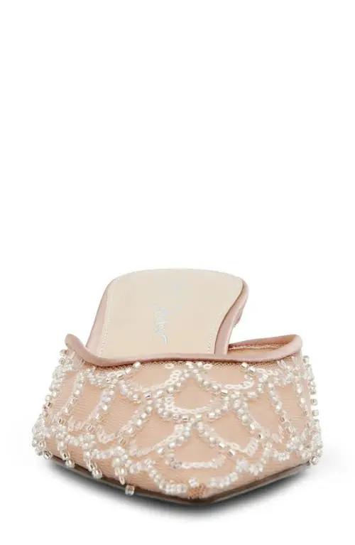 Betsey Johnson Ellis Sequin Mule - Beige