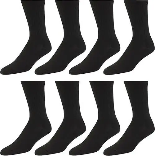 True Religion 8 Pairs Of Athletic Crew Socks - Black