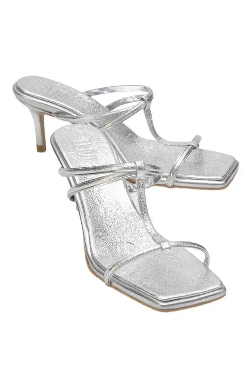 PROLOGUE SHOES Strap Heel Sandal - White Faux Leather