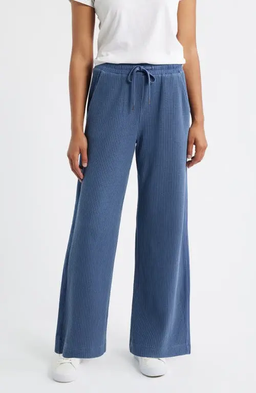 CITY BLUES Waffle Knit Lounge Pants - Blue