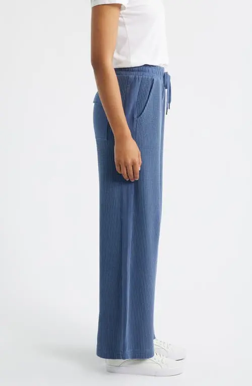 CITY BLUES Waffle Knit Lounge Pants - Blue