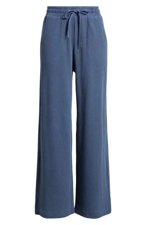 CITY BLUES Waffle Knit Lounge Pants - Blue