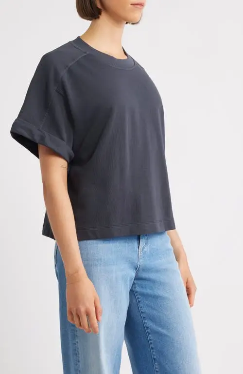 CITY BLUES Boxy Short Sleeve Sweatshirt