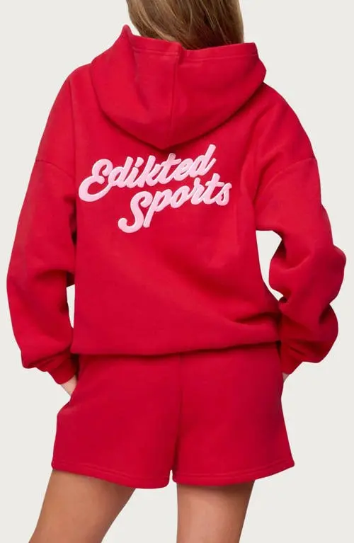 EDIKTED Sporty Hoodie - Red