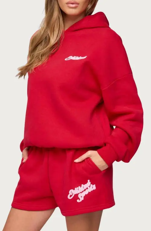 EDIKTED Sporty Hoodie - Red
