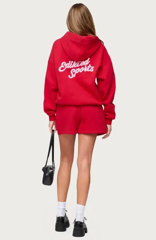 EDIKTED Sporty Hoodie - Red
