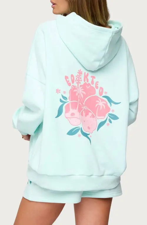 EDIKTED Beach Bloom Hoodie - Mint