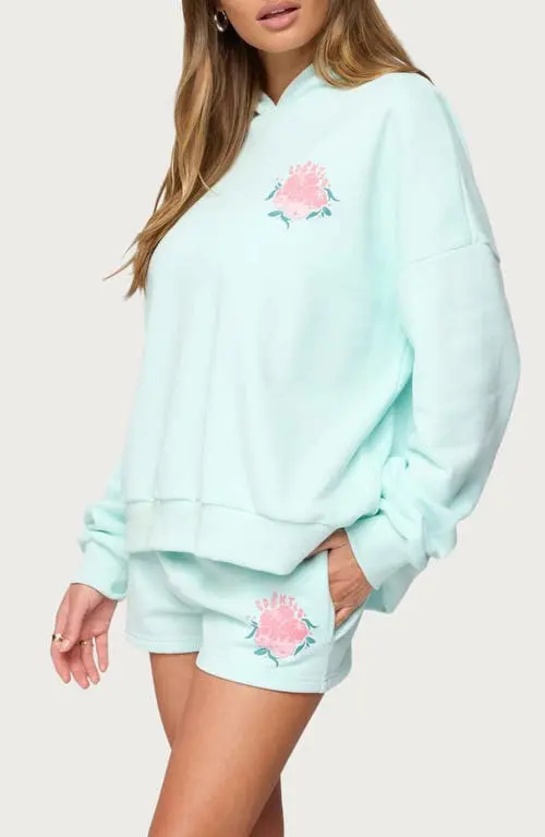 EDIKTED Beach Bloom Hoodie - Mint