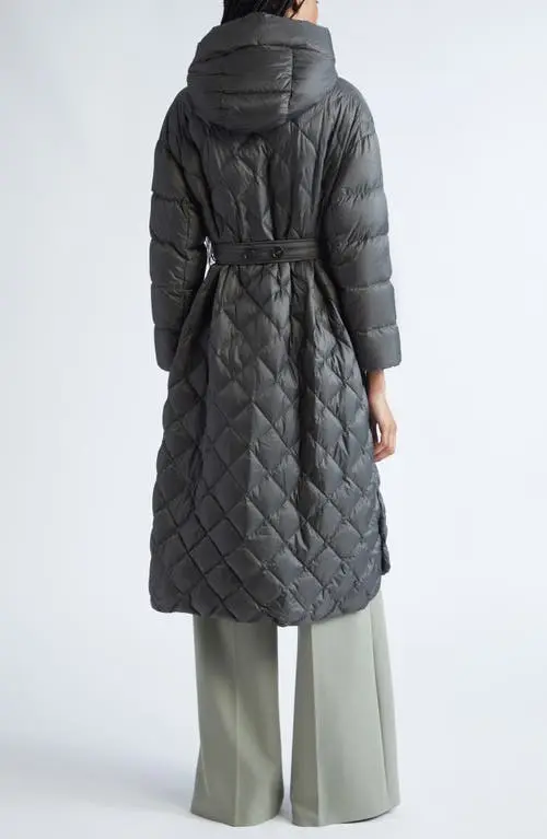 Max Mara The Cube Trepar Diamond Quilted Down Longline Coat