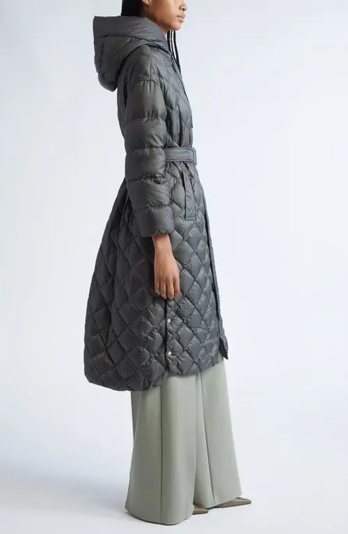 Max Mara The Cube Trepar Diamond Quilted Down Longline Coat