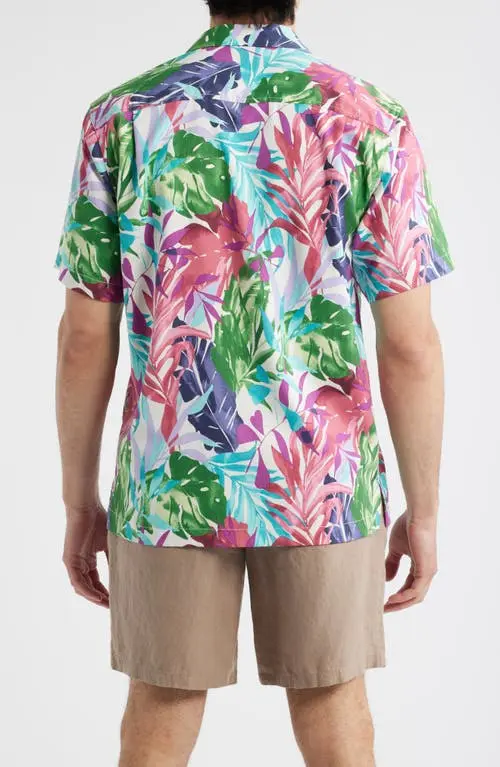 Tommy Bahama Fuego Fronds Print Silk Blend Camp Shirt