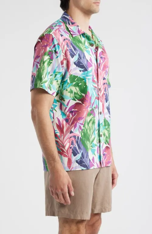 Tommy Bahama Fuego Fronds Print Silk Blend Camp Shirt