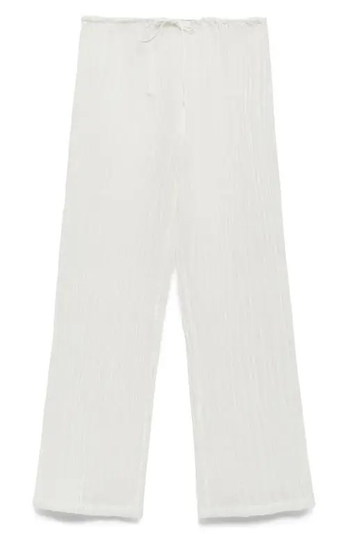 Mango Satin Drawstring Wide Leg Pants
