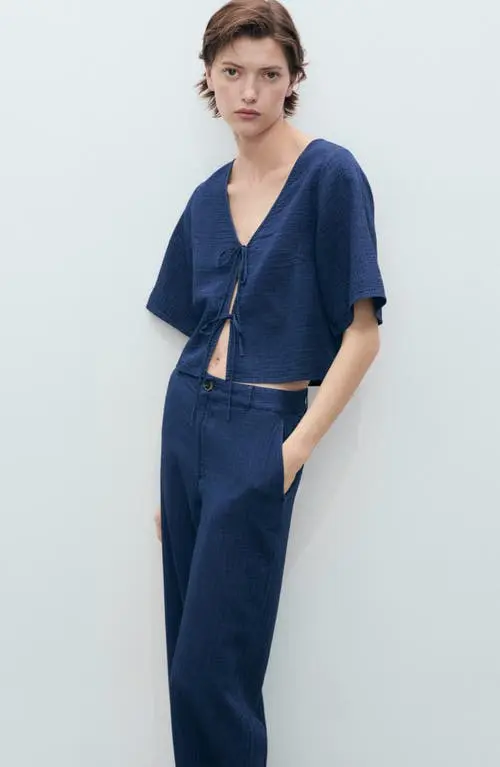 Mango High Waist Wide Leg Jeans