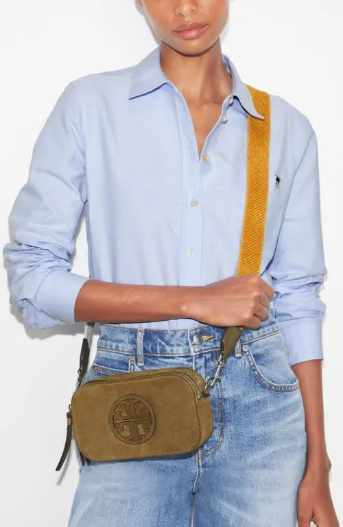 Tory Burch Mini Miller Suede Crossbody Bag
