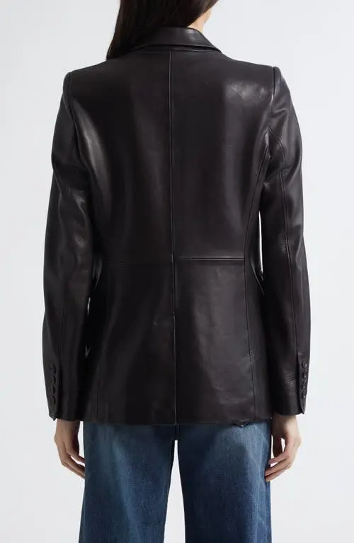 NILI LOTAN Belmonde Lambskin Leather Blazer