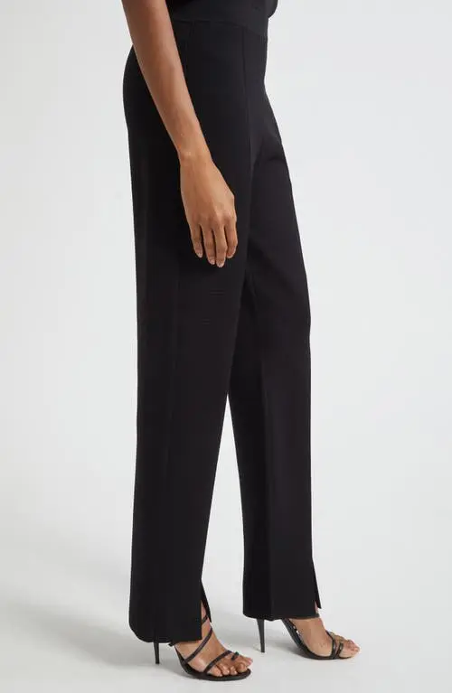 St. John Dani Slim Fit Knit Pants - Black