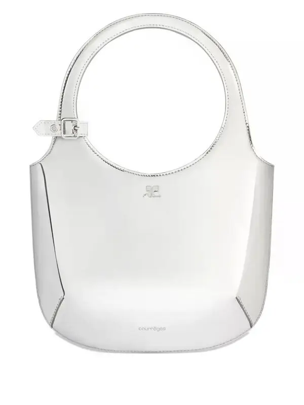 COURREGES Metallic Shoulder Bag - Grey