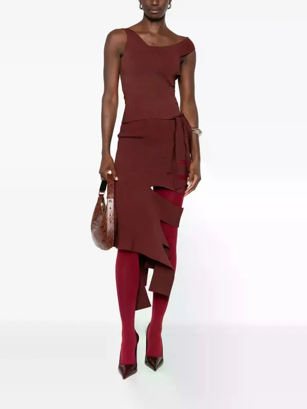 MUGLER Cut-out Asymmetric Skirt