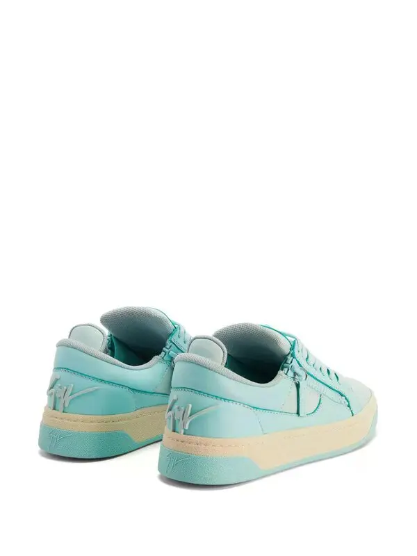GIUSEPPE ZANOTTI Leather Panelled Sneakers - Blue