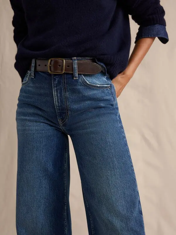 Banana Republic The Icon Classic Wide-leg Jean - Medium Wash
