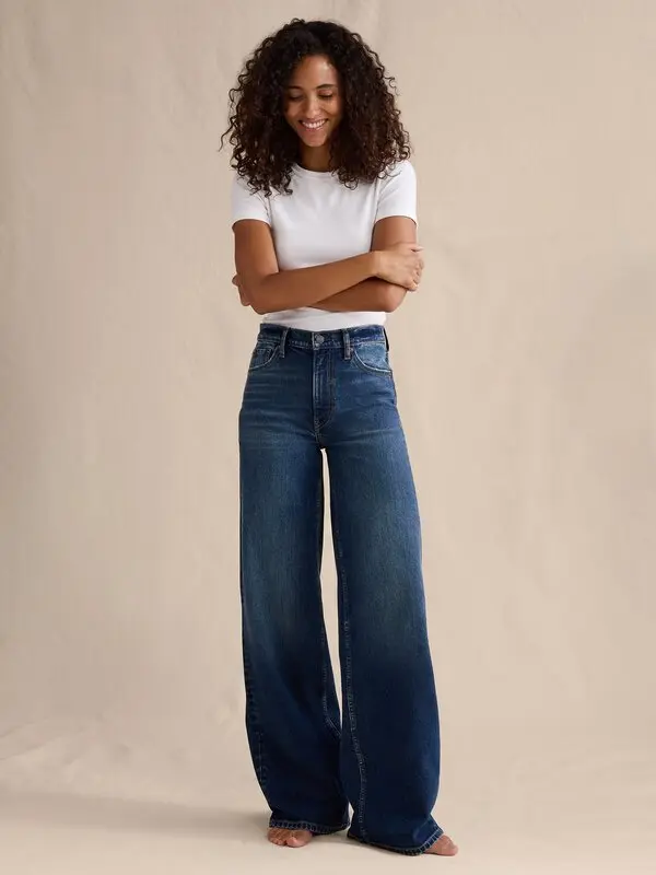 Banana Republic The Icon Classic Wide-leg Jean - Medium Wash