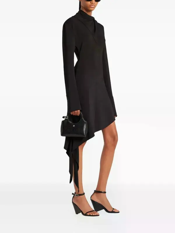 COURREGES Mini Holy Leather Shoulder Bag - Black