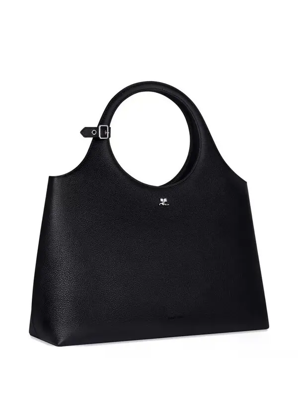 COURREGES Holy Day Leather Shoulder Bag - Black