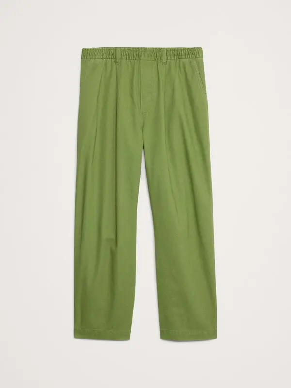 Banana Republic Loose Lightweight Cotton Pull-on Pant - Willow Green