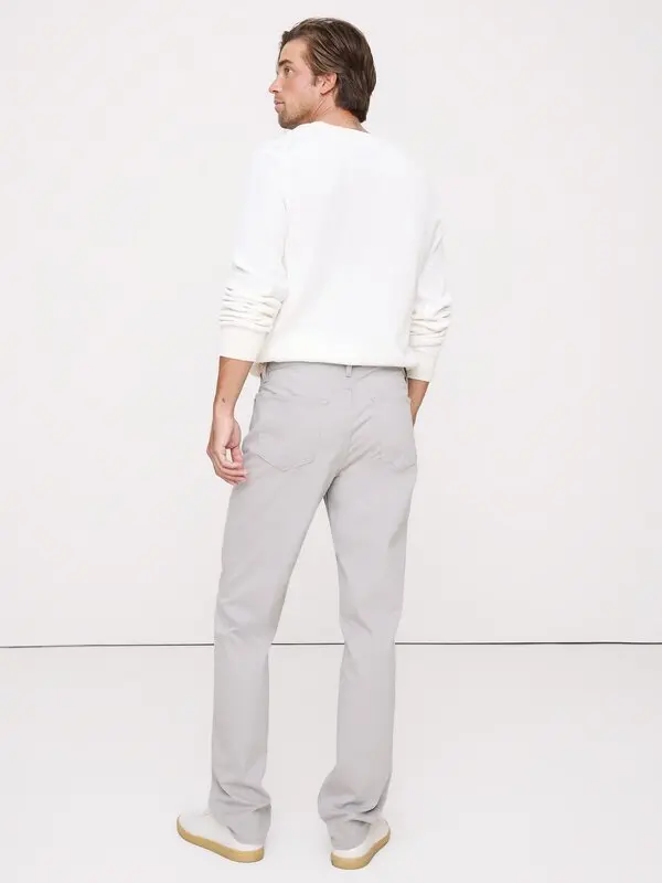 Banana Republic Straight Traveler Pant - Light Gray
