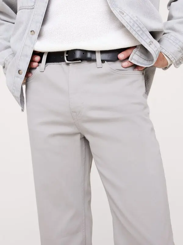 Banana Republic Straight Traveler Pant - Light Gray