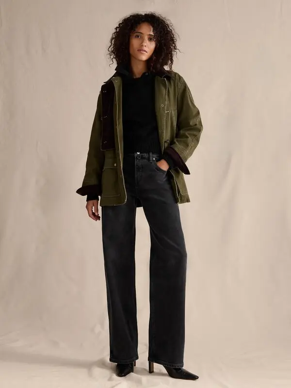 Banana Republic Mid-rise 90s Loose Jean - Washed Black