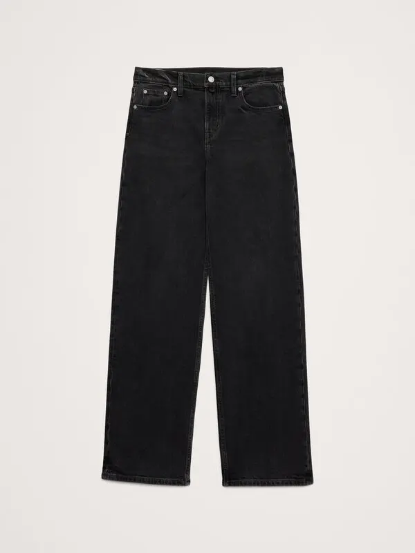 Banana Republic Mid-rise 90s Loose Jean - Washed Black