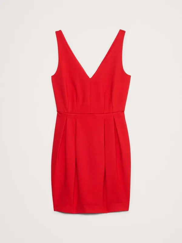Banana Republic Everywhere Ponte Mini Dress - True Red