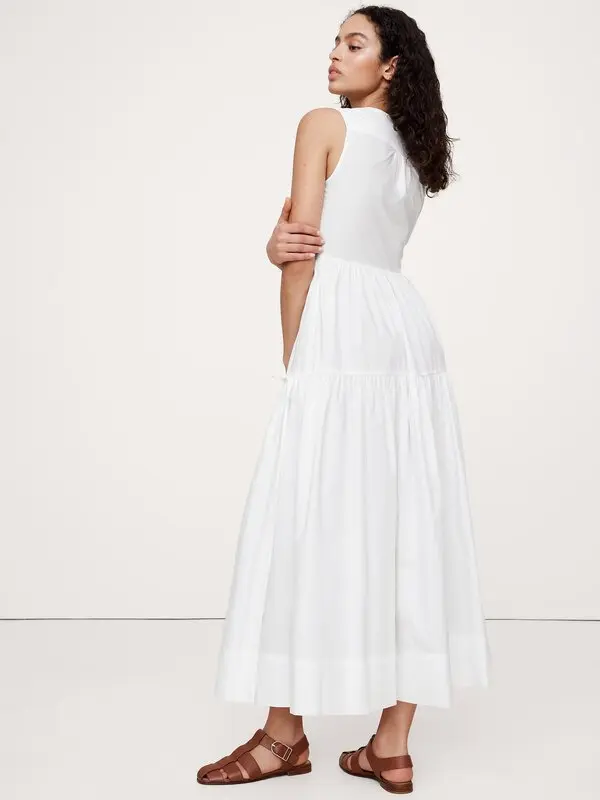 strapless open back dress Boat Neck Shift Dress With Pleated Cuff Detail (White) – Zest Mélange main image 0